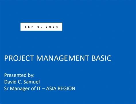 David Samuel On Linkedin Projectmanagement