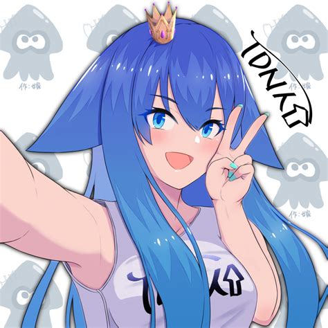 Safebooru 1girl Bangs Blue Hair Blush Breasts Crown Hair Ornament