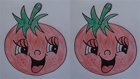 رسم طماطم كيوت بكل سهولة Draw Tomatoes With Ease Youtube
