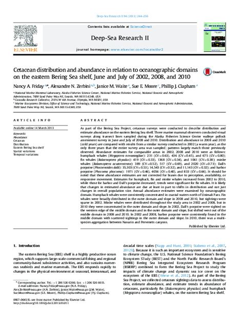 Pdf Cetacean Distribution And Abundance In Relation To Oceanographic Domains On The Eastern
