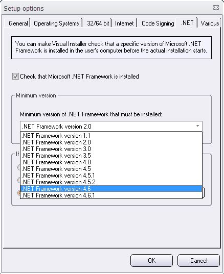 Visual Installer More Available Versions Of Net Framework Samlogic