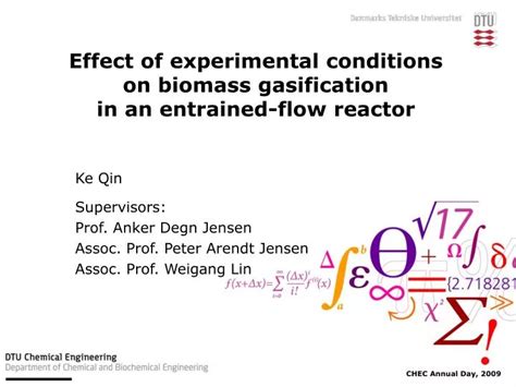 Ppt Effect Of Experimental Conditions On Biomass Gasification In An