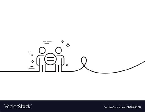 Ethics Line Icon Gender Equality Sign Continuous Vector Image