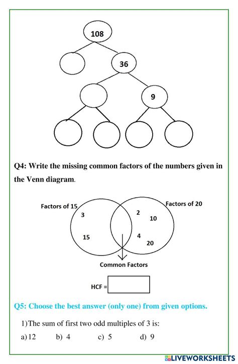7122445 Lcm And Hcf Siddiqa Asghar Liveworksheets