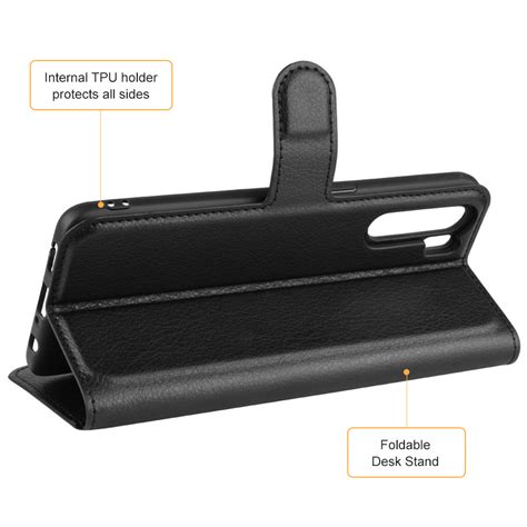 Leather Wallet Case For Oppo A Black