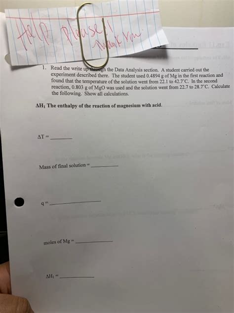 Solved 1 Read The Write Gh The Data Analysis Section A