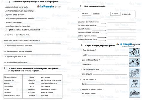 4ème Année Exercices Modules 5 Et 6 Le Français Du Primaire