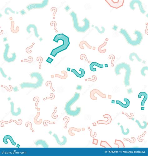 Quiz Seamless Pattern Question Marks Doubt Faq Stock Vector Illustration Of Doubt Elegant