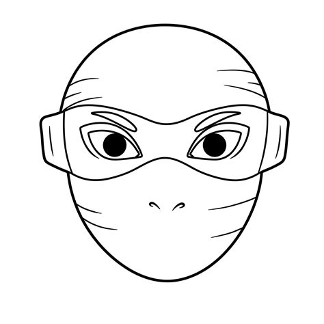 Ninja Mask Coloring Pages