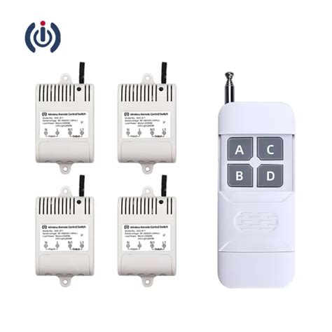 4 Receivers Wireless Remote Switch With Remote Control AC 220V