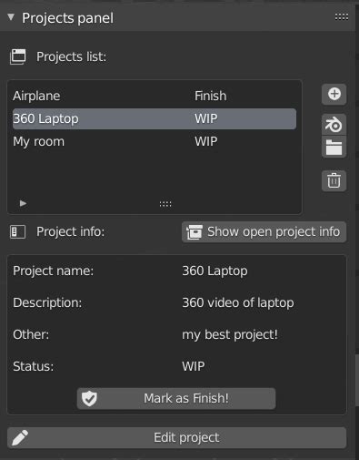 [add On] Manage Blender Projects Mbp Released Scripts And Themes Blender Artists Community