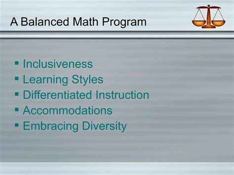 Balanced Math Program Ppt