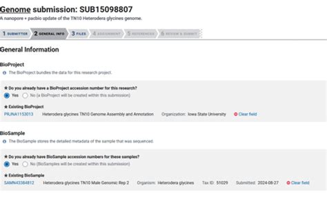 Submitting A Bioproject Biosample Sra Genome And Annotation To Ncbi Bioinformatics Workbook