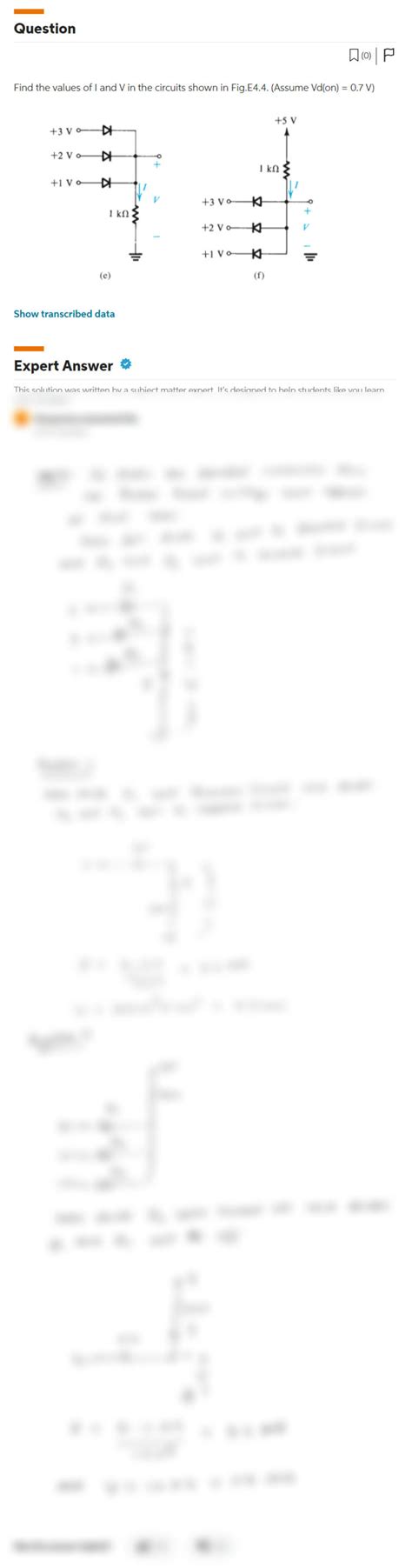 SOLUTION Find The Values Of I And V In The Circuits Shown I Chegg Com Studypool