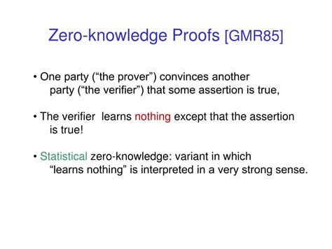Ppt Can Statistical Zero Knowledge Be Made Non Interactive Powerpoint Presentation Id3261669