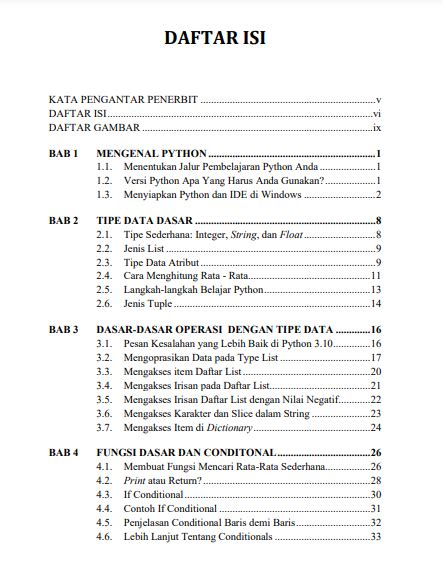 E Book Dasar Pemrograman Python Teori Dan Praktik E Book Dasar Pemrograman Python Teori Dan Praktik