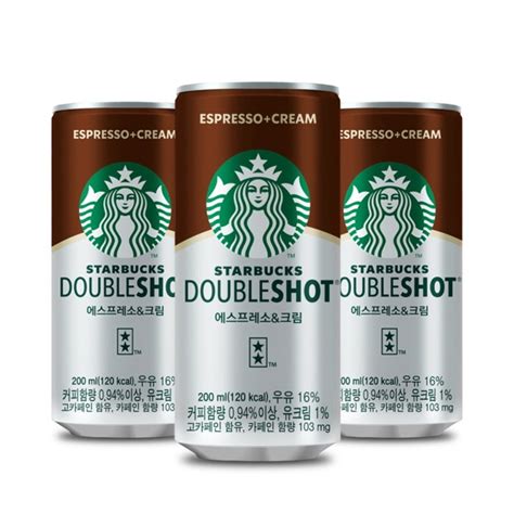 [무료배송] 스타벅스 더블샷 에스프레소and크림 200mlx18캔 티몬