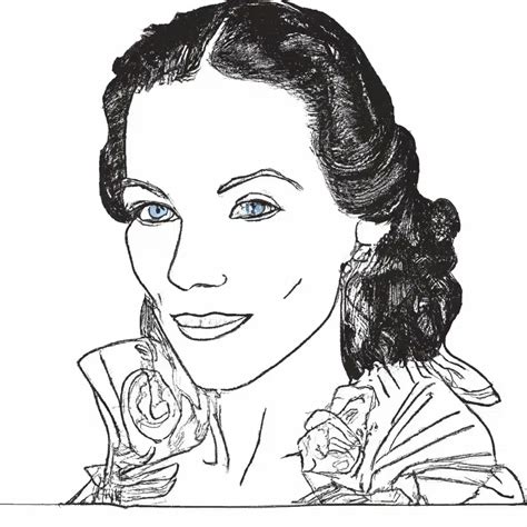 Reviva A Elegância De Vivien Leigh Desenhos Para Imprimir E Colorir