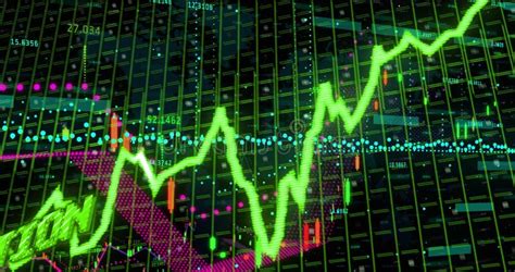 animation of inflation text in green over graph and layers of charts