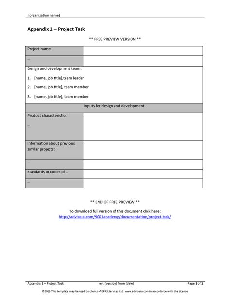 081 Appendix 1 Project Task Preview En Pdf