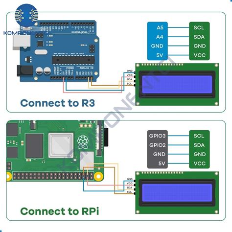 x Mavi LCD Ekran I C Bağlantılı x Display Blue I Komponentci