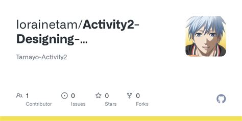 Github Lorainetam Activity Designing Withreactnative Tamayo Activity