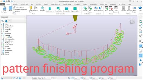 Pattern Finishing Program 3d Programming Youtube