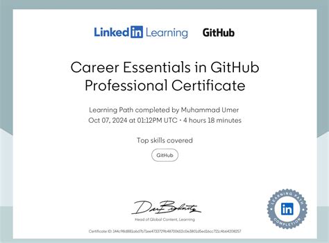 Muhammad Umer On Linkedin Github Linkedinlearning Versioncontrol