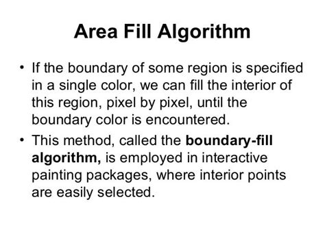 Area Filling Techniques In Computer Graphics Technos Full