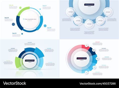 Five Option Circle Infographic Design Templates Vector Image
