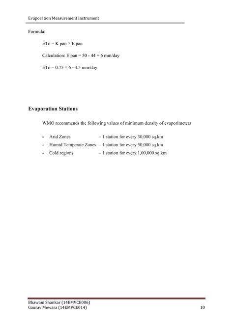 Evaporation Pan Meter Pdf
