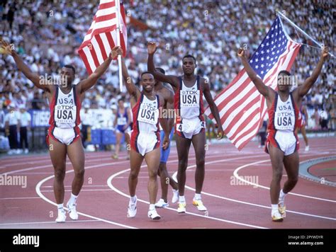 World Athletics Championships 1991 In Tokyo The 4x100m Relay Team Usa