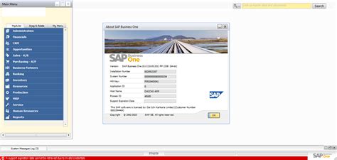 a support expiration date cannot be retrieved due sap community