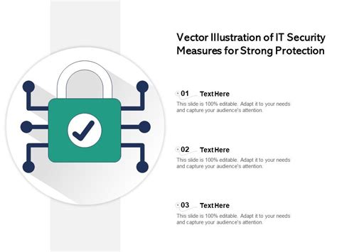Vector Illustration Of IT Security Measures For Strong Protection Ppt