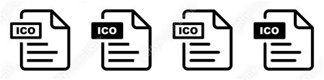 Ico File Format Icons Set Ico File Download Symbols File Format For Texts Images Vector Images