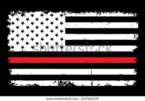 American Flag Thin Red Line Design Stock Vector Royalty Free Shutterstock