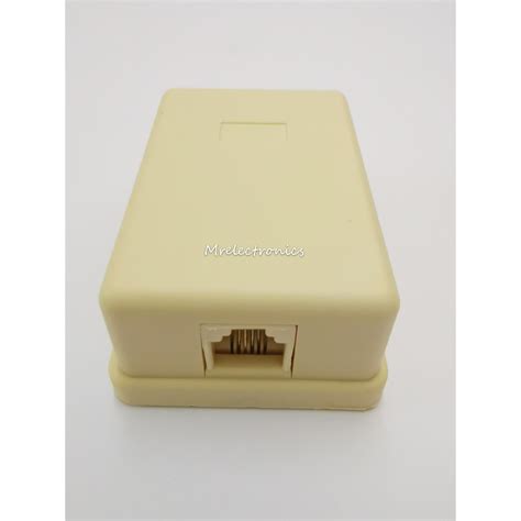 Rj 11 Telephone Socket Box 1pcs Pack Shopee Malaysia