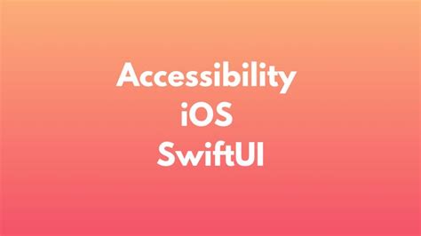 Dmytro Chumakov On Linkedin Accessibility Ios Swiftui