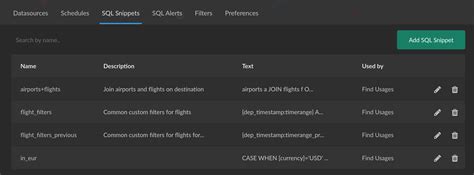 SQL Snippets | Cluvio Docs