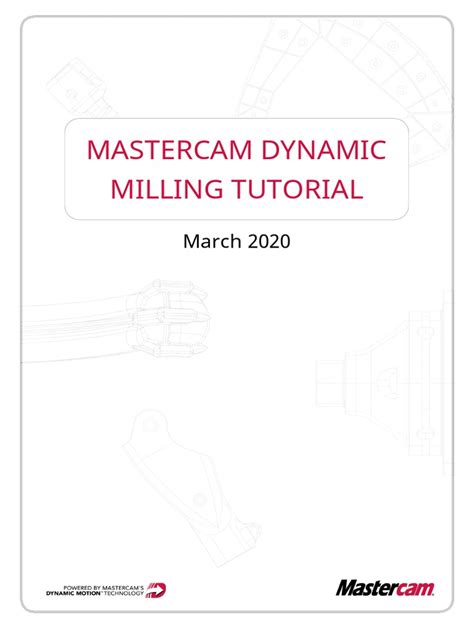 Mastercam Dynamic Milling Tutorial Pdf Machining Machine Tool