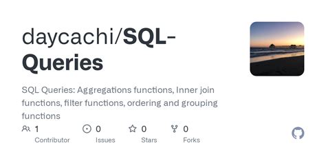 Github Daycachisql Queries Sql Queries Aggregations Functions