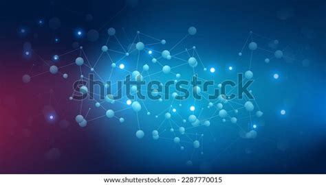 Abstract Molecular Structures Background Medical Science Stock Vector