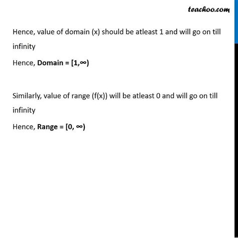 Misc 4 Find Domain And Range Of Fx Root X 1 Chapter 2
