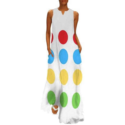 Twister Game Halloween Costume Long Dress Womens Summer Clothing 2024