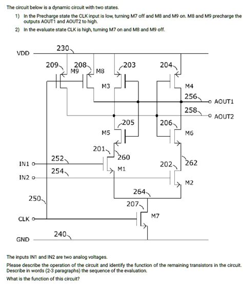 Solved The Circuit Described Is A Dynamic Circuit With Two States The