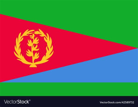 Flag Of Eritrea Eritrean National Symbol Vector Image