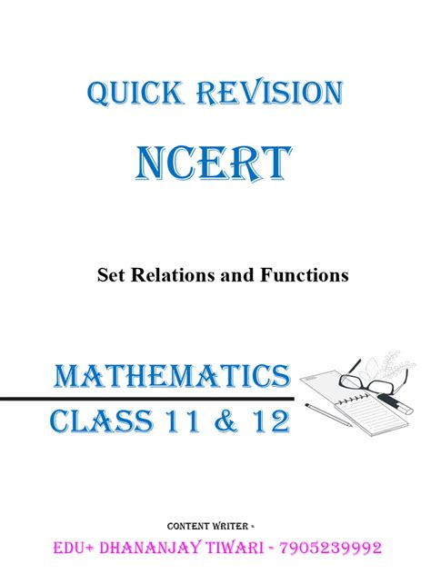T Relations And Functions Pdf Set Mathematics Mathematics