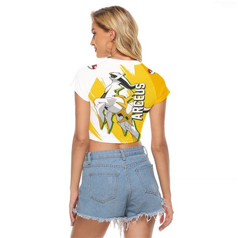 Arceus Pokemon Raglan Cropped T Shirt Anime Japan Art Kelvinmart