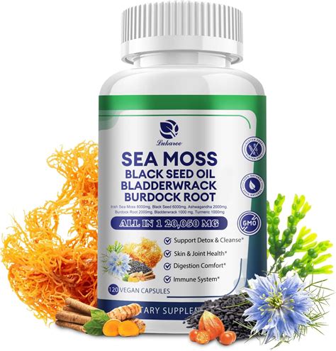 Black Seed Oil Capsules Sea Moss And Black Seed Oil Herbal Capsules