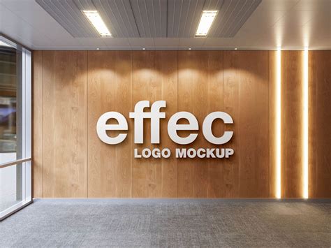 Free Office Entrance Wall 3d Logo Mockup Psd Free Mockup Psd Psfiles